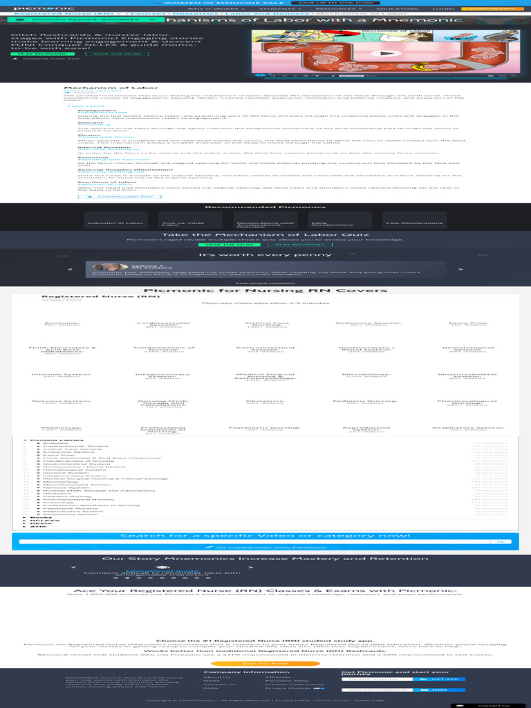 Mechanisms of Labor Steps | PDF