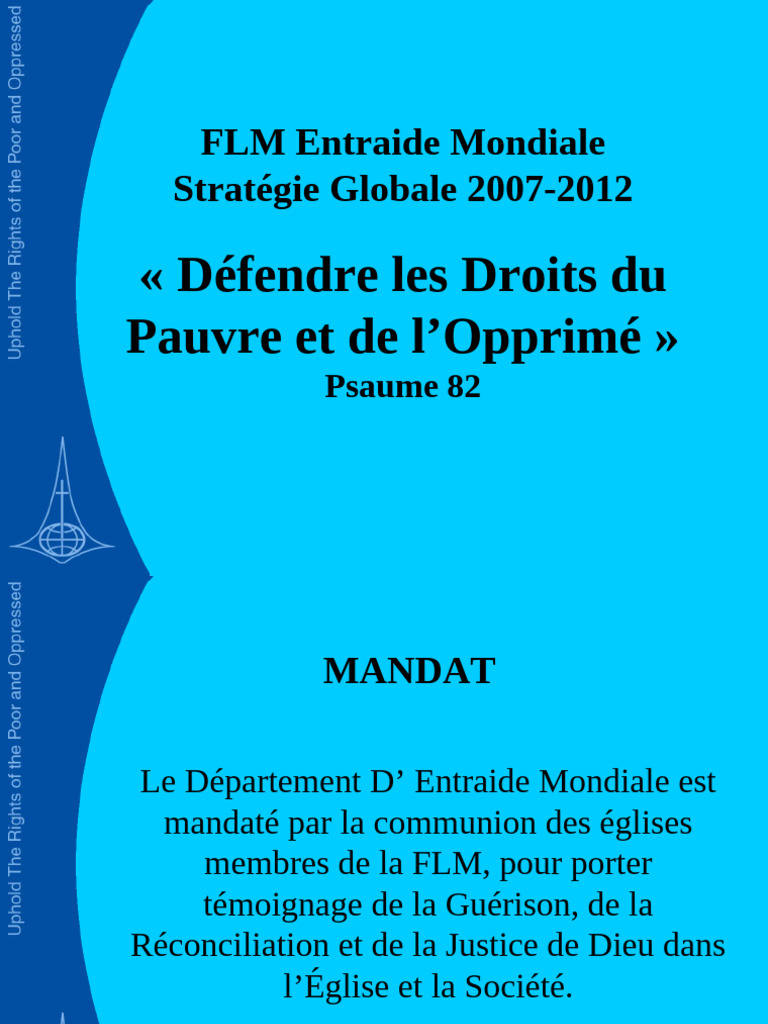 Stratégie Globale DWS 2007-2012 - Nouvelle Présentation PP | PDF