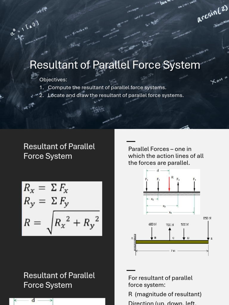 Resultant of Parallel Force System | PDF