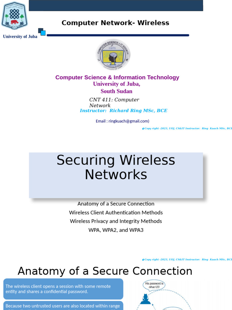 Chapter 28 Securing Wireless Networks | PDF