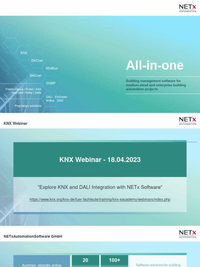 Explore KNX and DALI Integration With NETx Software | PDF | Gateway (Telecommunications ...