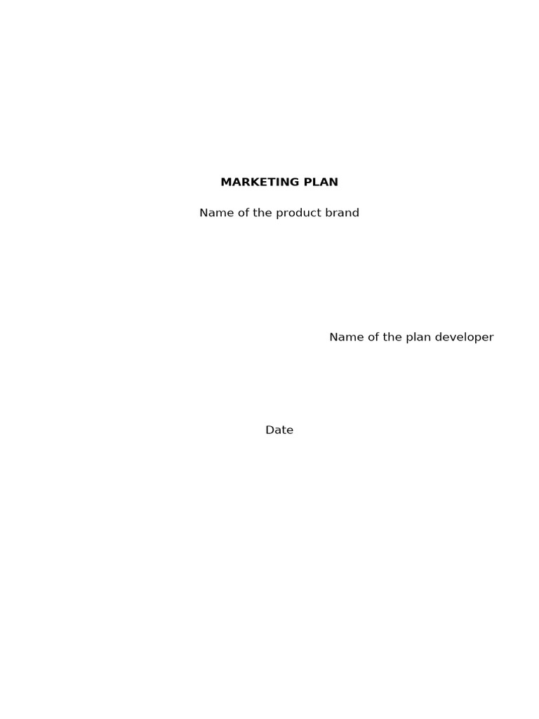 Comprehensive Marketing Plan Overview | PDF | Marketing | Brand