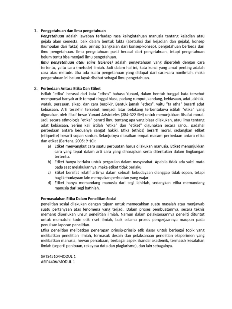 Diskusi 1 Dan 2 Metode Penelitian Sosial | PDF