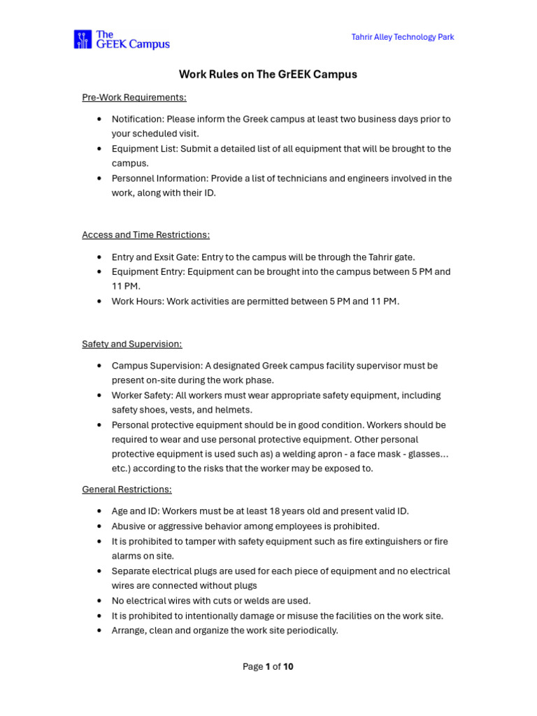 TGC - General HSE Standards | PDF