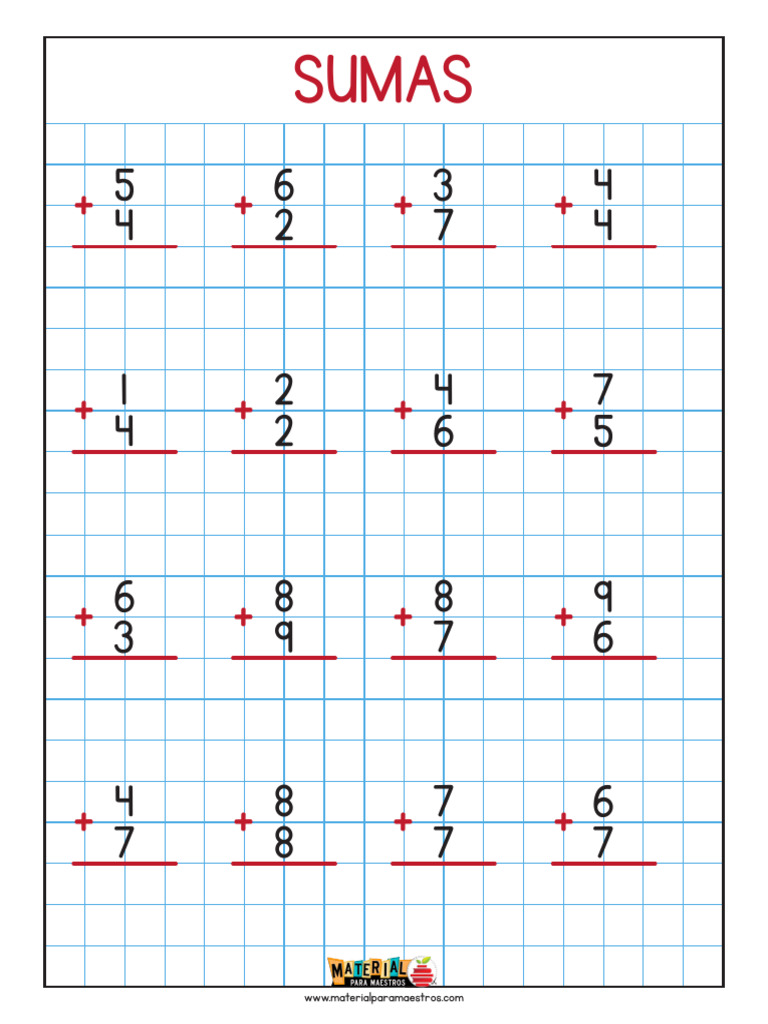 Ejercicios para Practicar La Suma | PDF
