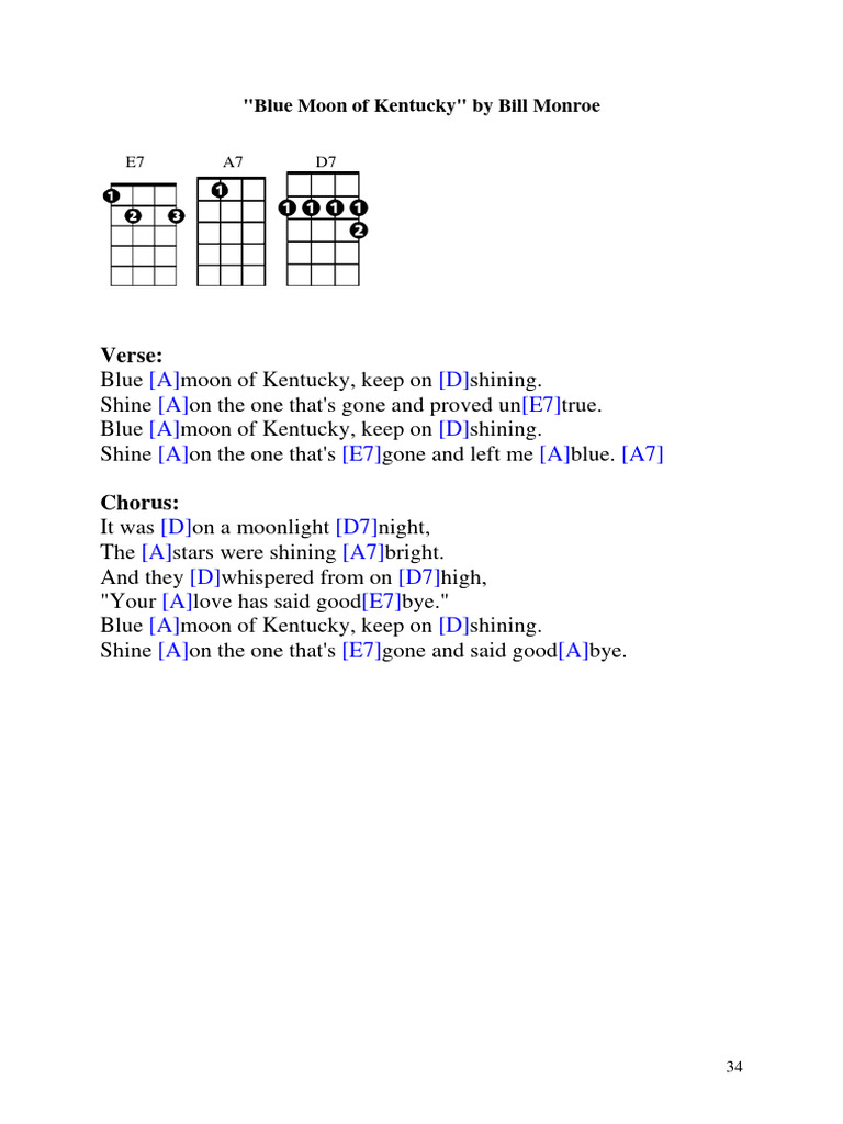 Blue Moon of Kentucky | PDF