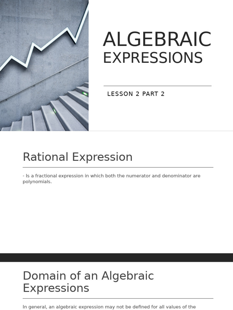 Algebraic Expressions Part 2 | PDF