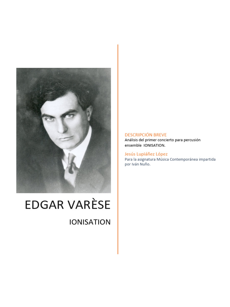 Analisis de La Obra Ionisation de Edgard Varese 4 PDF Free | PDF