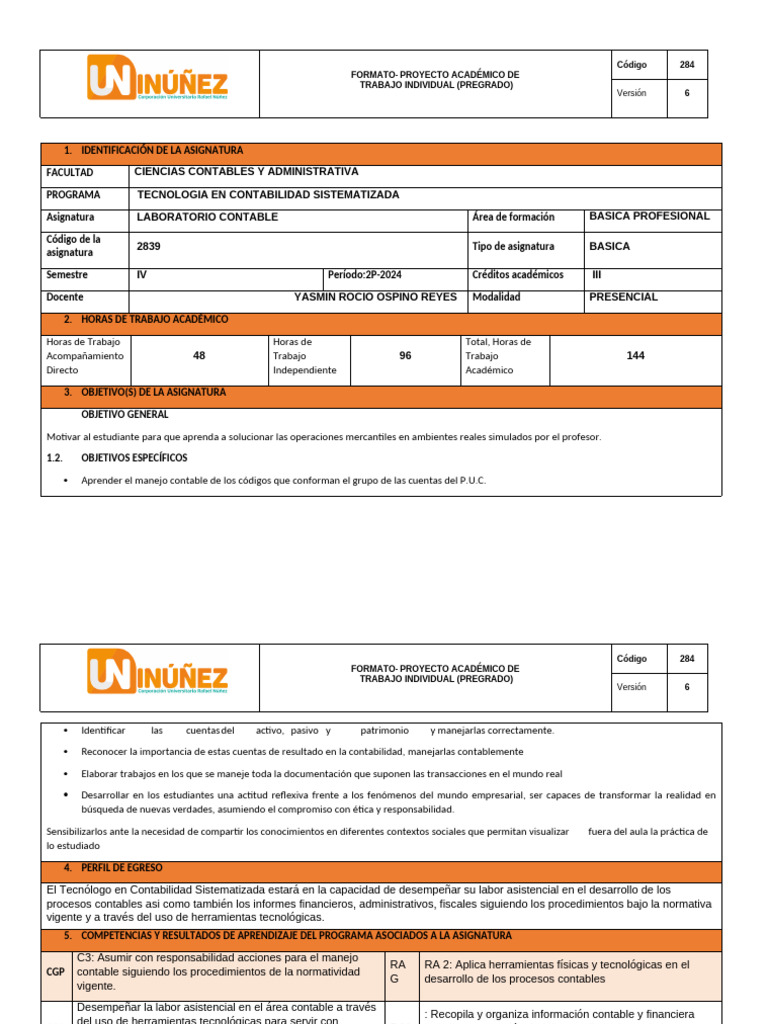 PAT Individual Laboratorio Contable I | PDF