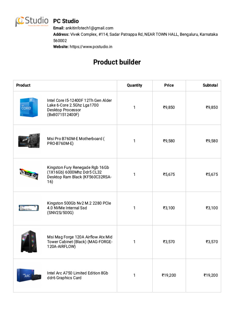 Build Your PC Online - Customize Your PC - PC Build | PDF