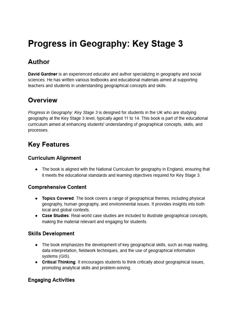 Geography for Key Stage 3 Students | PDF | Geography | Curriculum