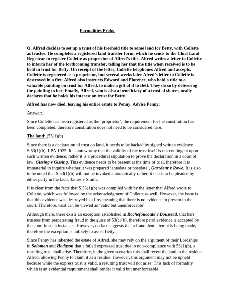 Formalities Probs | PDF Formalities Probs | PDF