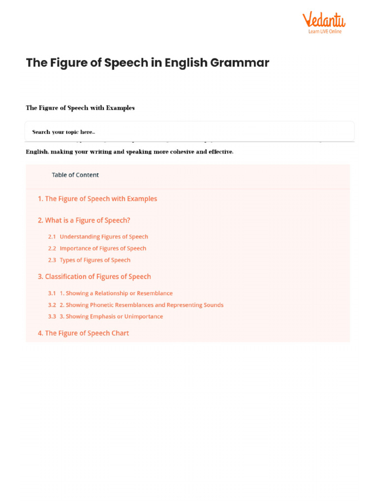 The Figure of Speech in English Grammar | PDF