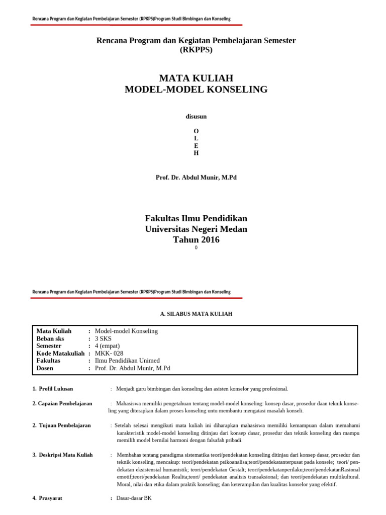 Model-Model Konseling | PDF