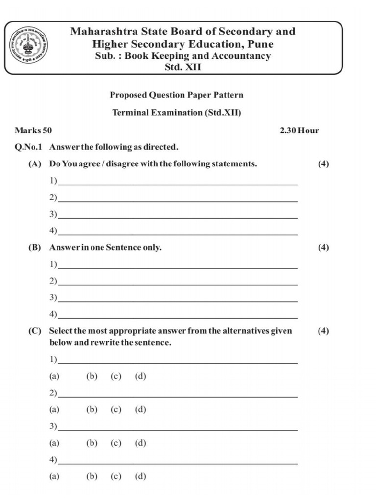 BK 1st Term Paper Pattern - Mind Faces | PDF