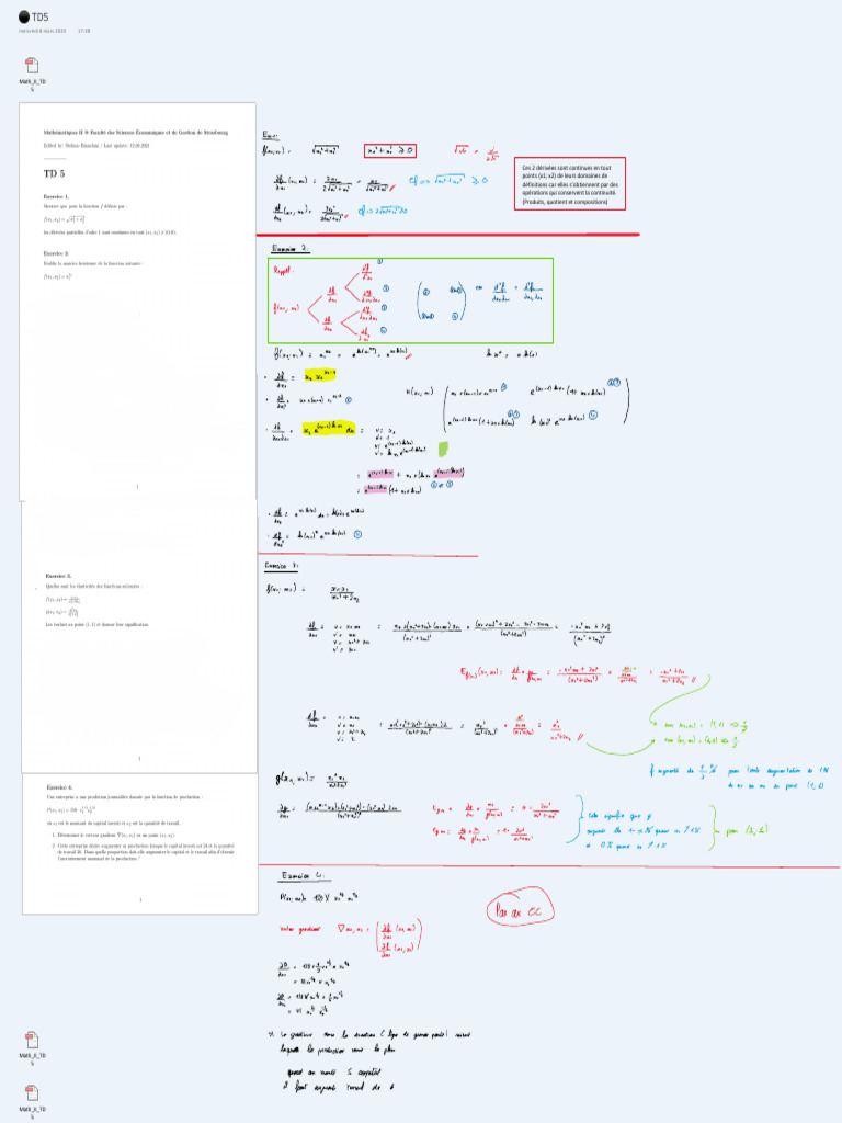 Math - II - TD 5 | PDF