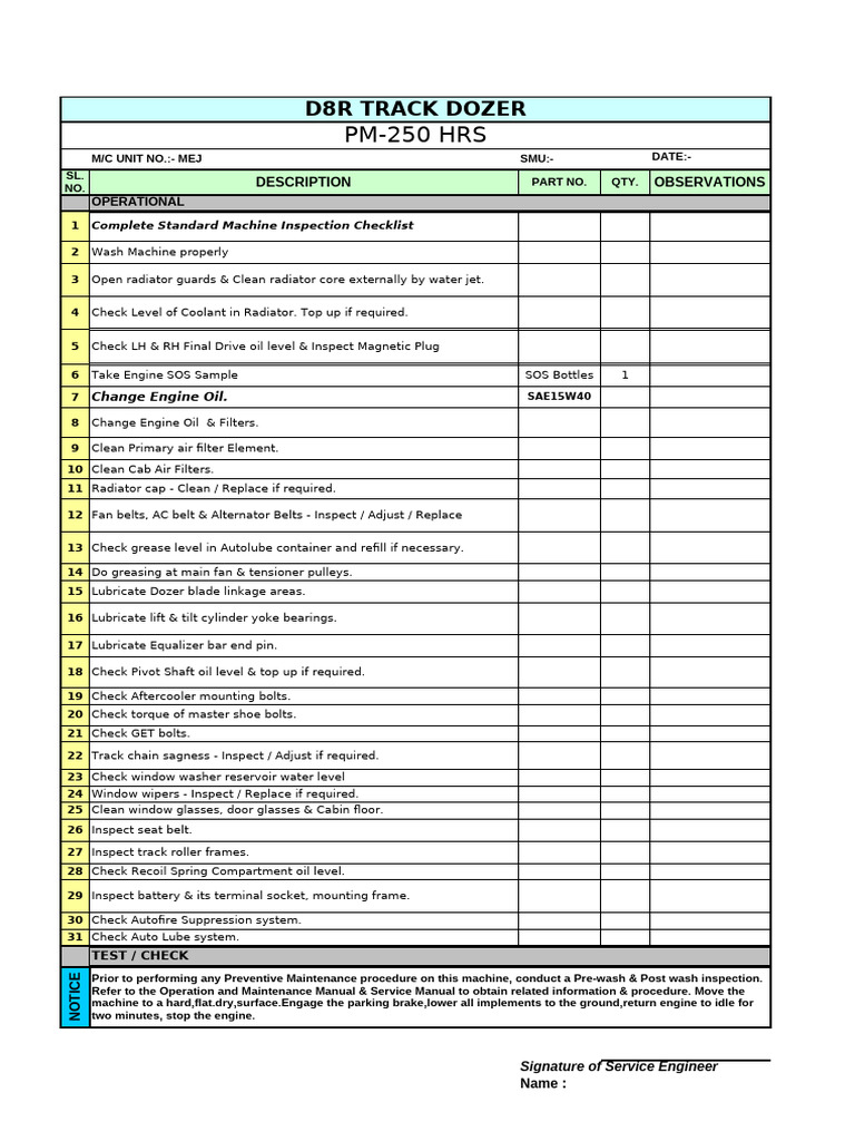 PM Sheet of Dozers | PDF