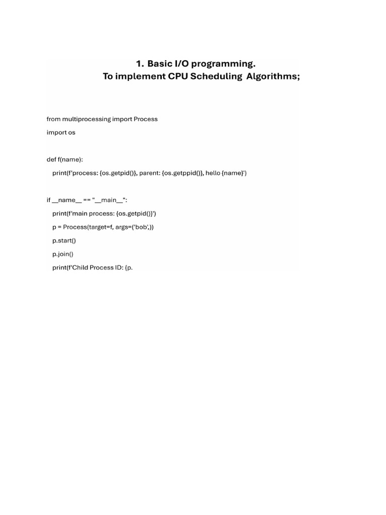 OS LAB BCA 'A' Sec 2024 | PDF