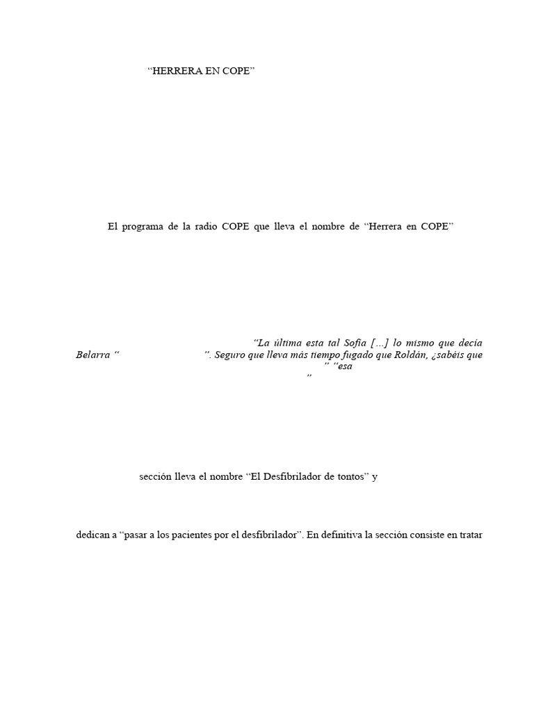 Ensayo COPE | PDF | Radiodifusión | Periodismo