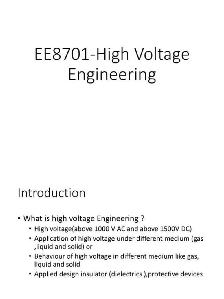 High Voltage | PDF