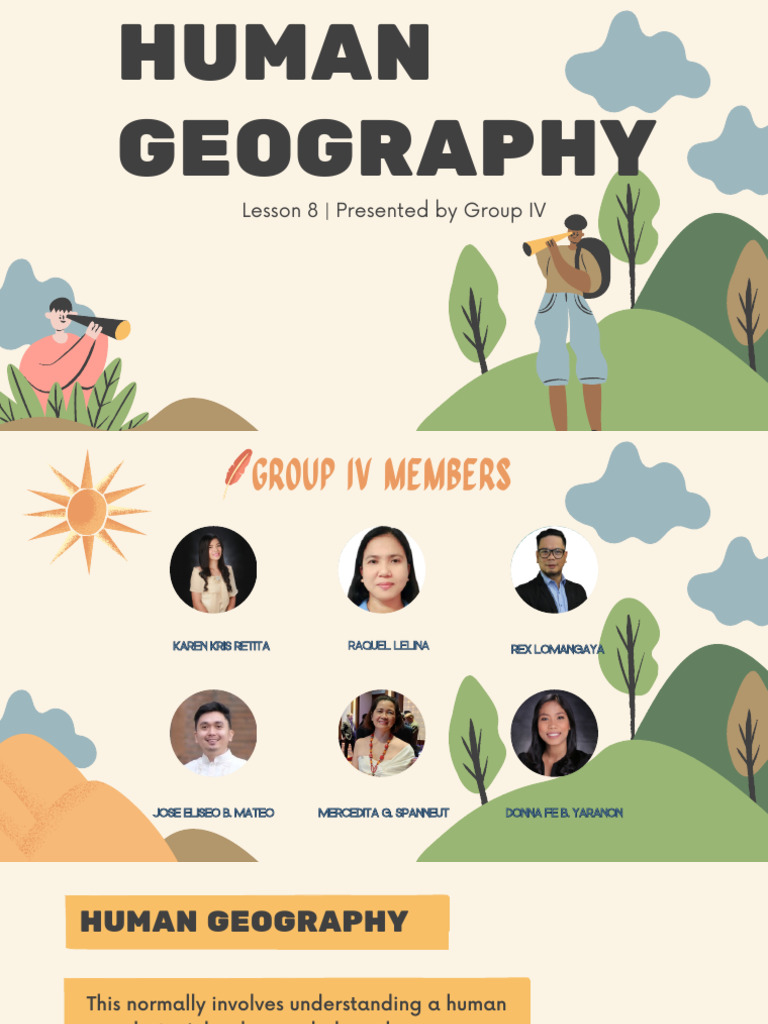 Lesson 8 Human Geography - Group IV | PDF