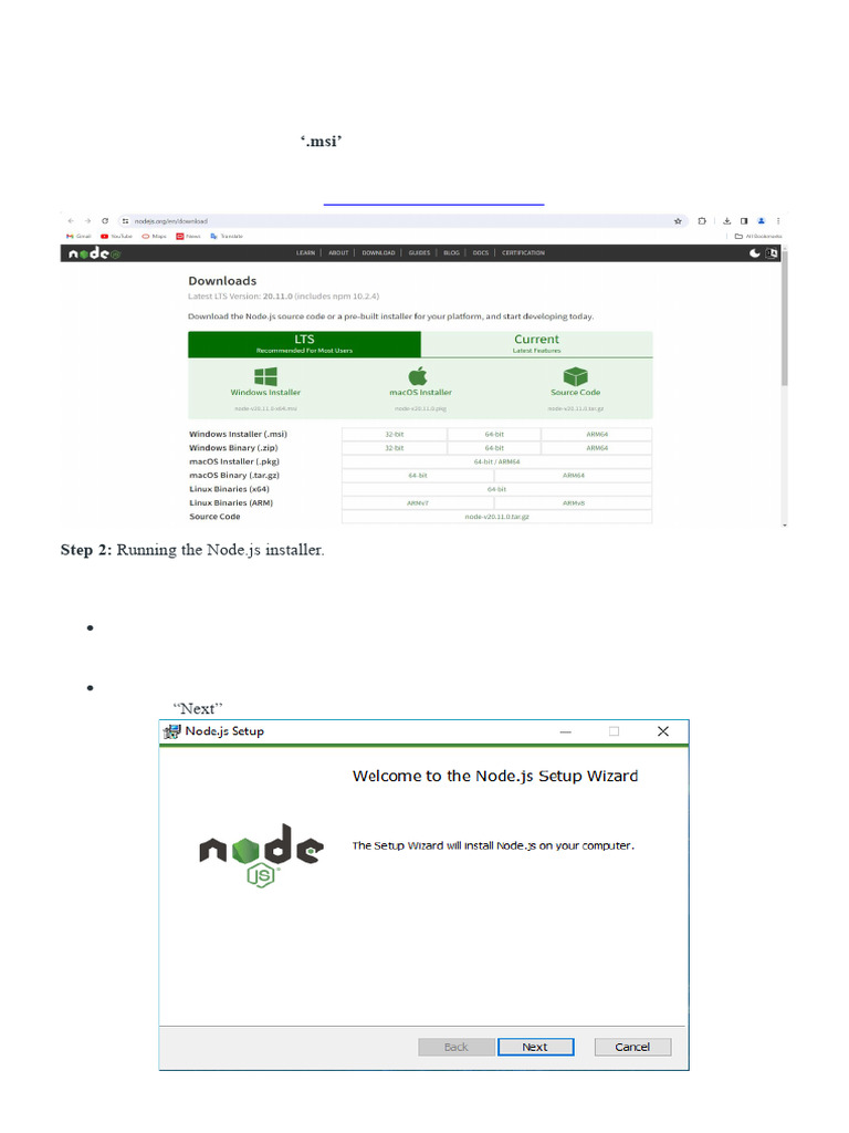 Installing Node On Windows | PDF