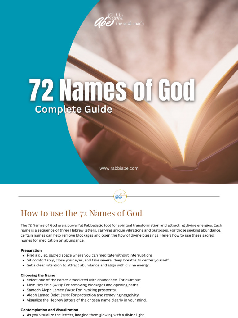 72 Names of God Guide | PDF
