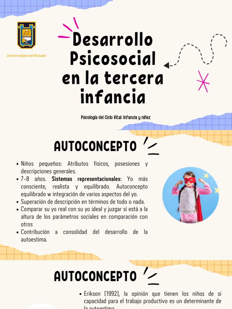 Desarrollo Psicosocial en La Tercera Infancia | PDF