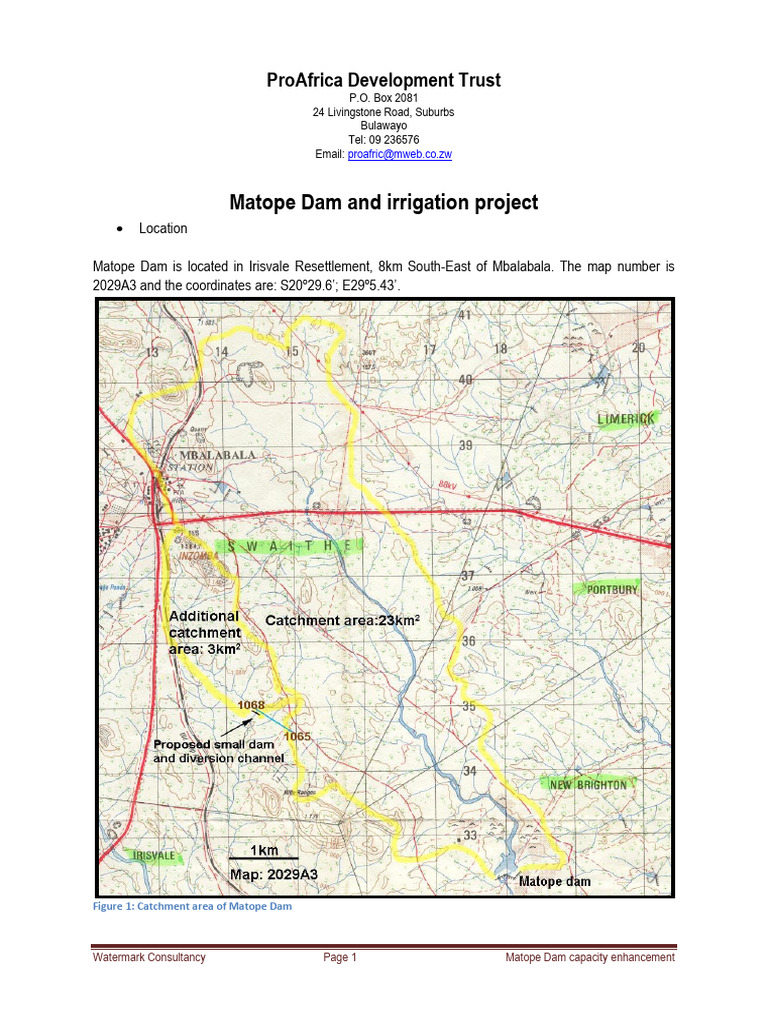 Matope Dam and Irrigation Project | PDF