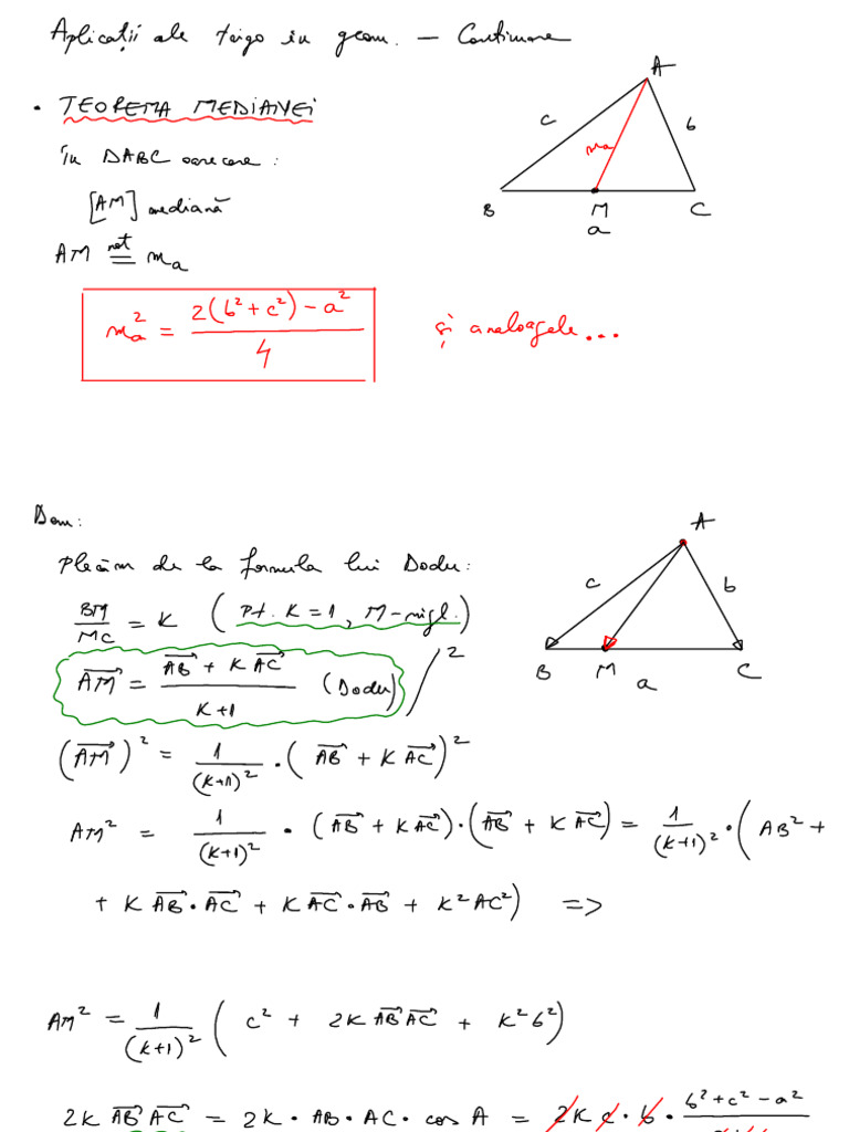 17 Aprilie Aplicatii Trigo in Geom | PDF