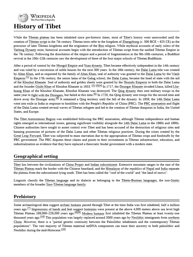 History of Tibet | PDF