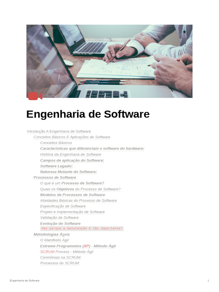 Engenharia de Software - Resumo | PDF