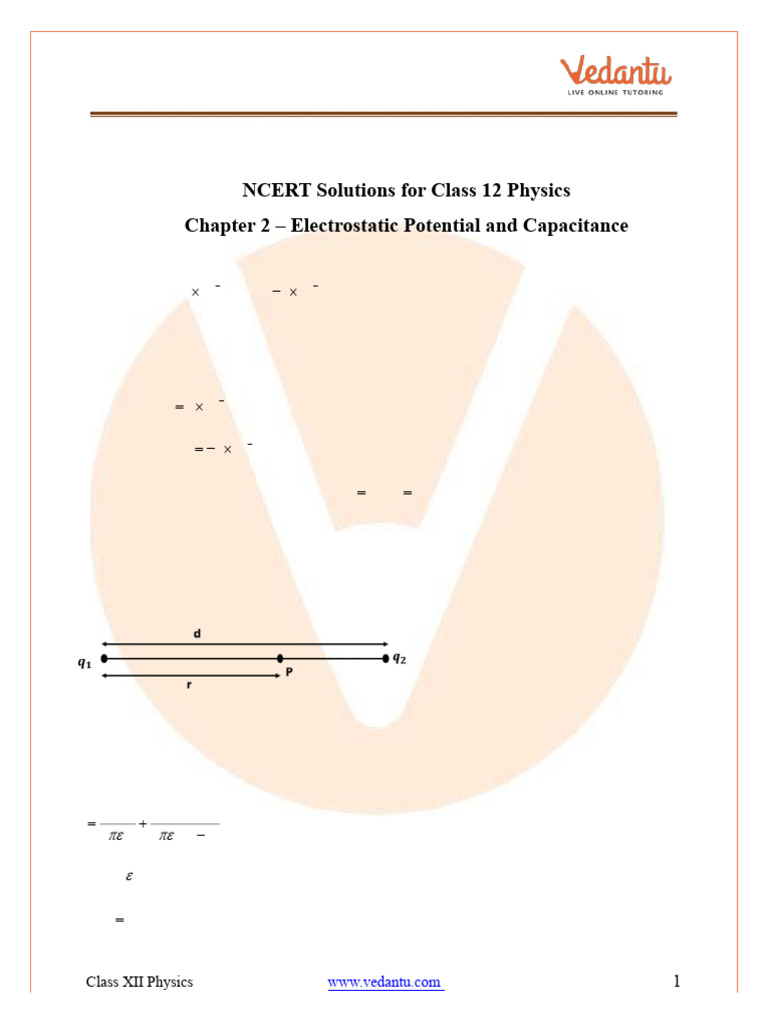 NCERT Solutions For Class 12 Physics Chapter 2 Download FREE PDF | PDF