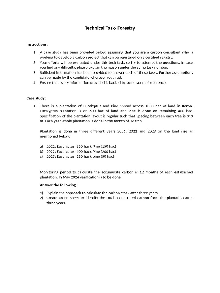 Tech Task - Forestry | PDF