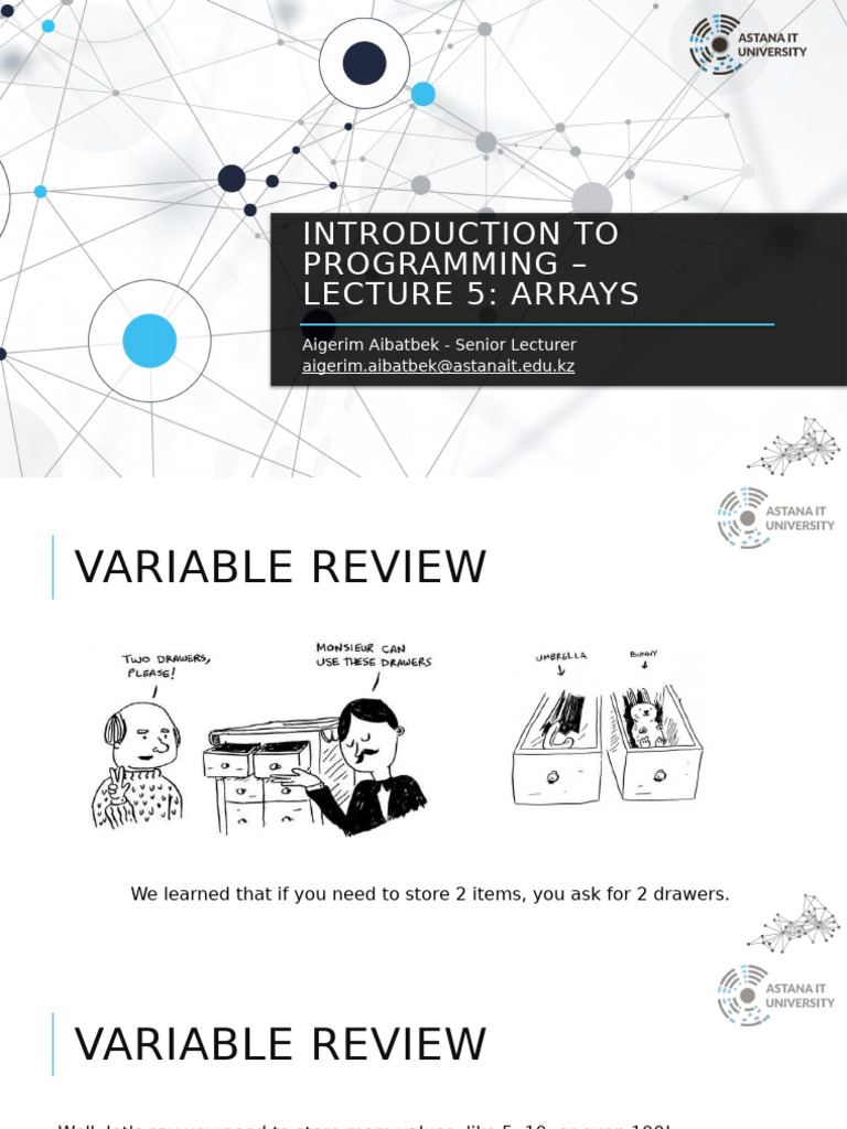 Lecture 5 - Arrays1 | PDF
