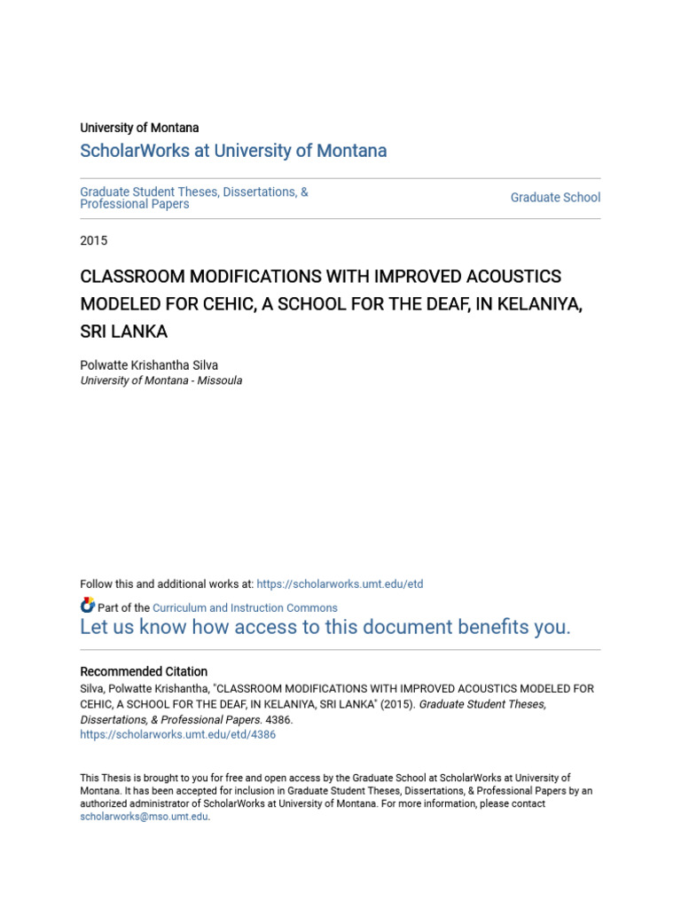 Classroom Modifications With Improved Acoustics Modeled For 419un4bu9a ...