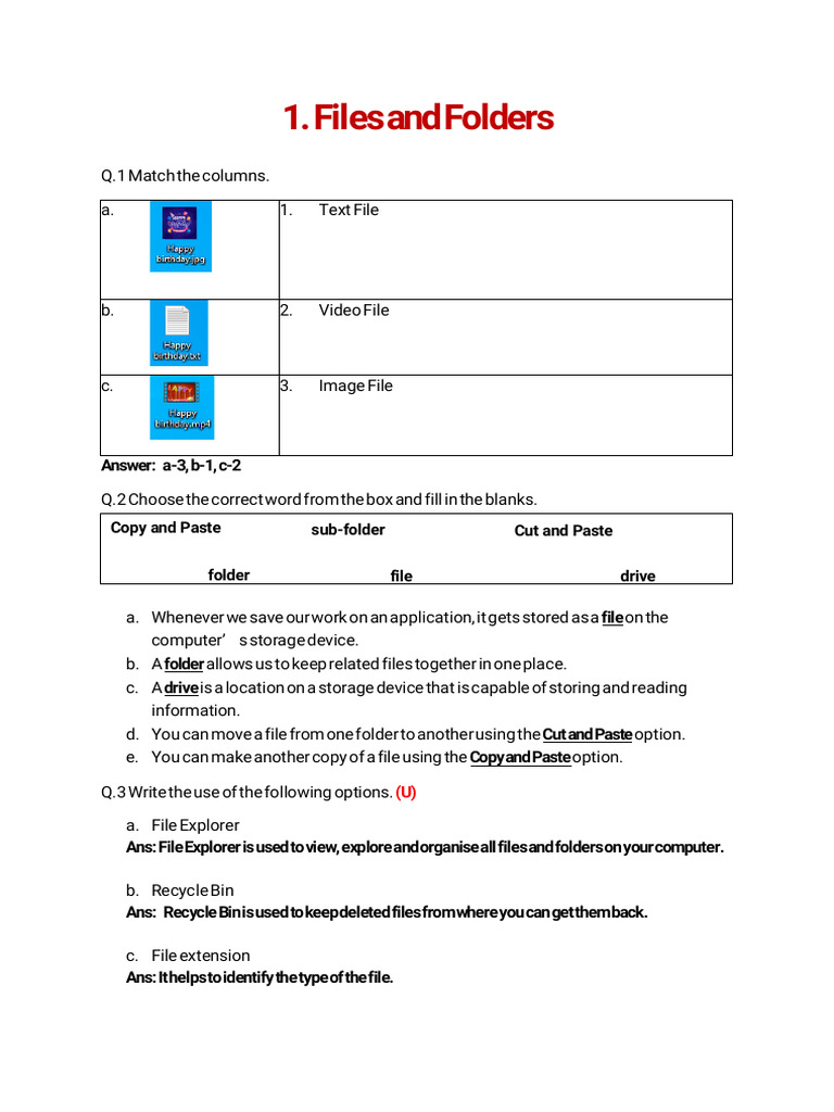 AS - WB - CB - III - CS - Files and Folders | PDF