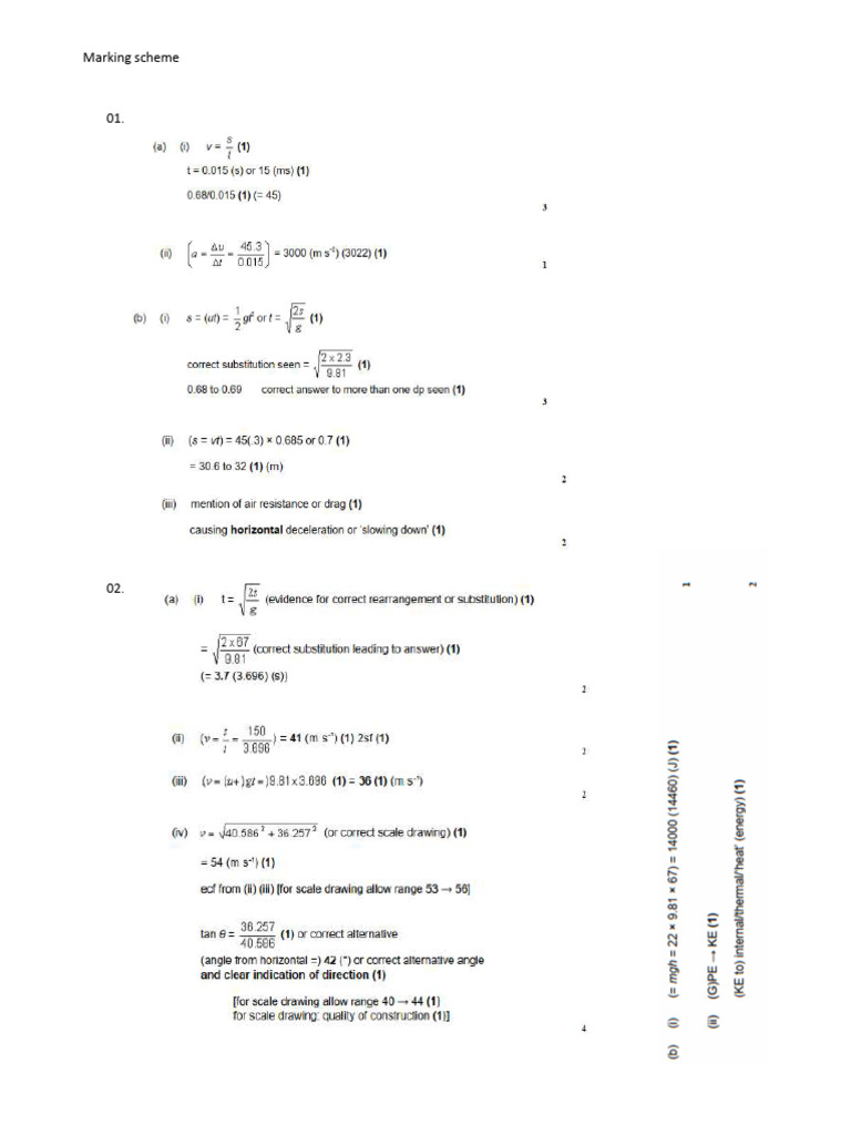 Assingment 1 AS 2022 Marking Scheme | PDF