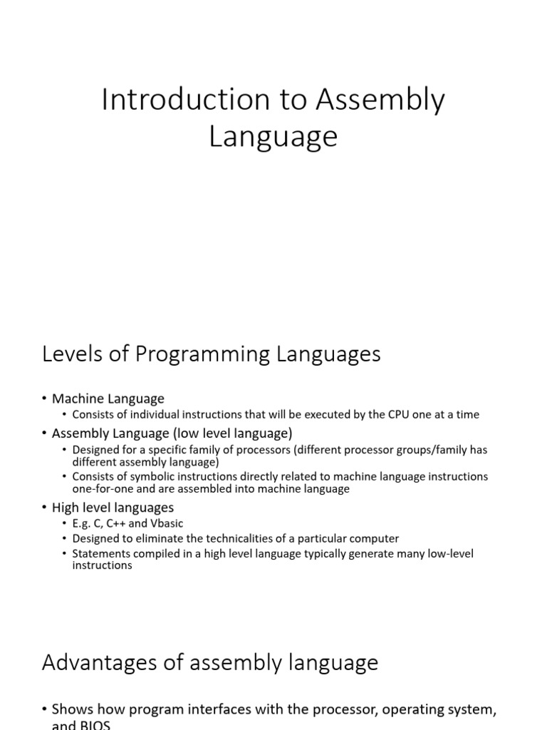 Assembly Language2 | PDF