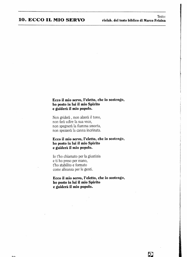 Ecco Il Mio Servo Frisina | PDF