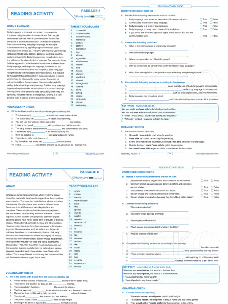 Reading Part 3 | PDF