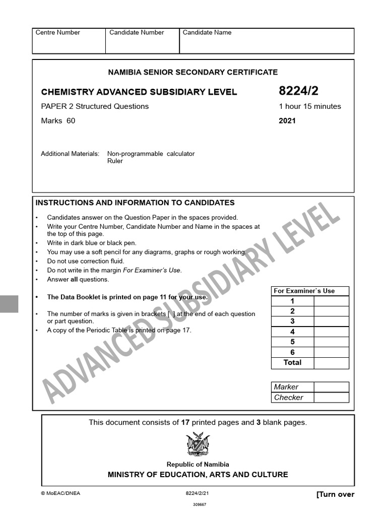 AS - Chemistry Paper 2 8224-2 First Revised Proof 04.05.2021 | PDF