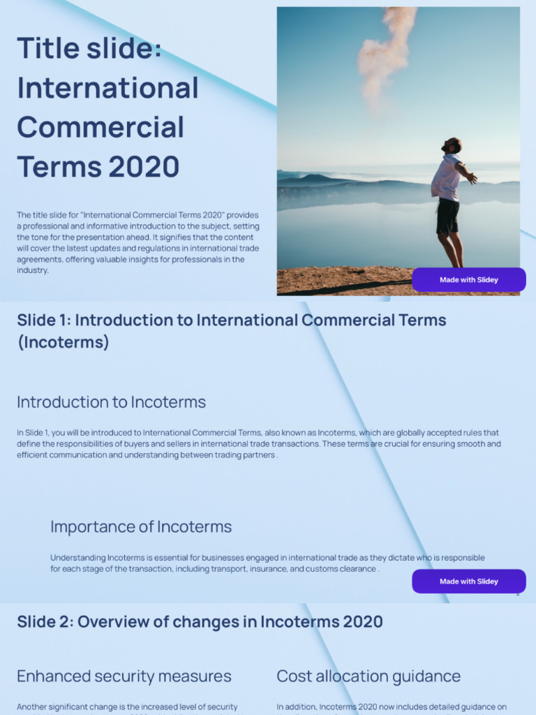 International Commercial Terms 2020 | PDF