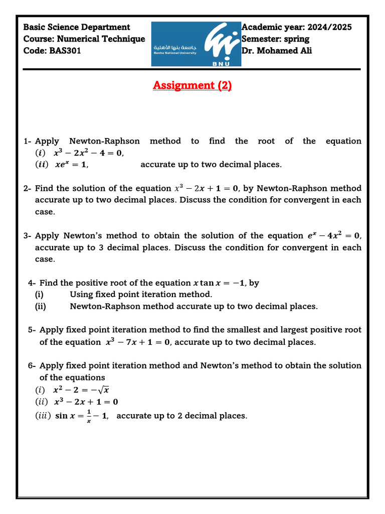 Assignment 2 Num | PDF