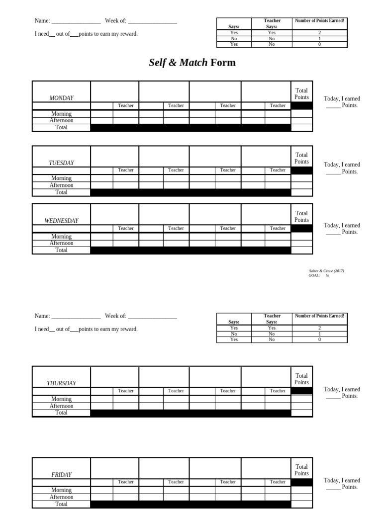 Editable-Blank-Self-Match-FormA | PDF