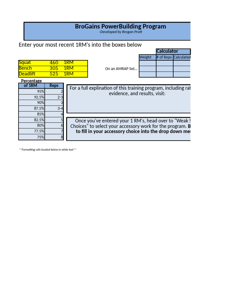 BroGains PowerBuilding Program (Master Unlocked) | PDF