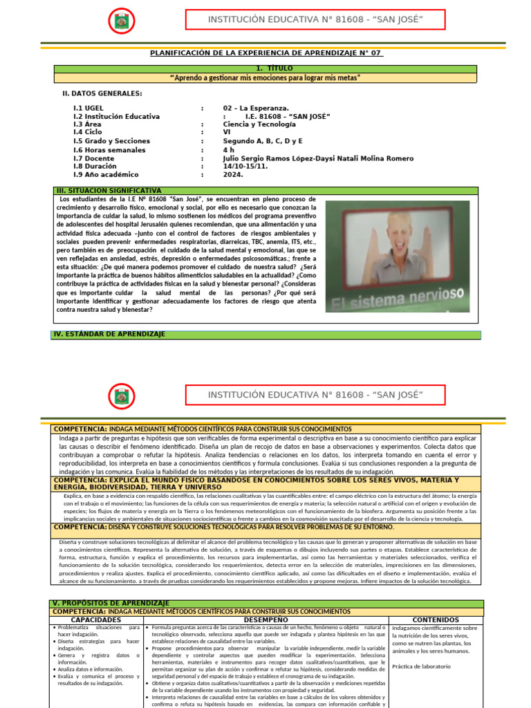 07 Unidad de Aprendizaje N°7-Cyt-2° Grado | PDF