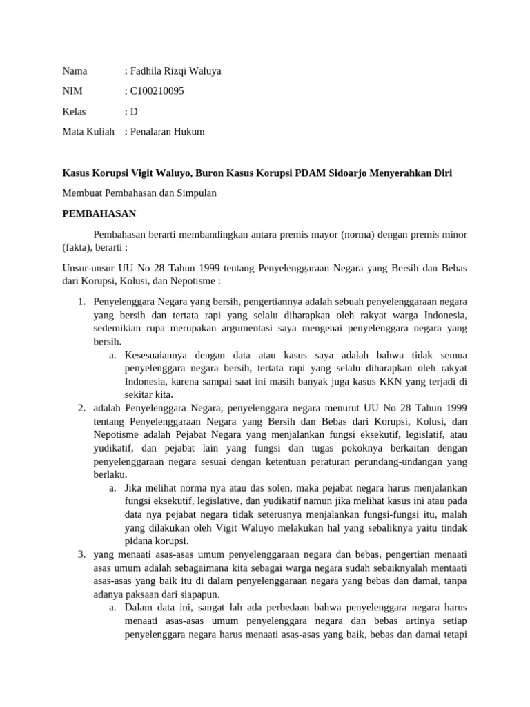 Pembahasan dan SImpulan Fadhil | PDF Pembahasan dan SImpulan Fadhil | PDF