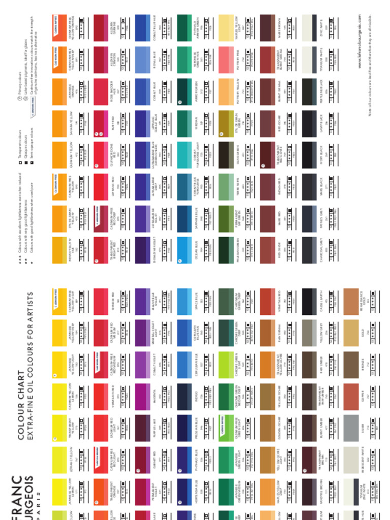 LB Oil Extra Fine Colour Chart English. 1 | PDF