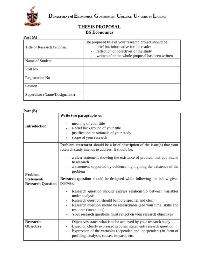 Thesis Proposal Format | PDF
